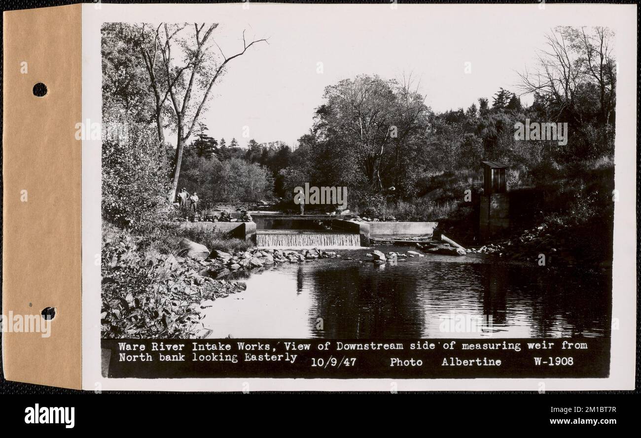 Ware River Intake Works, view of downstream side of measuring weir from ...