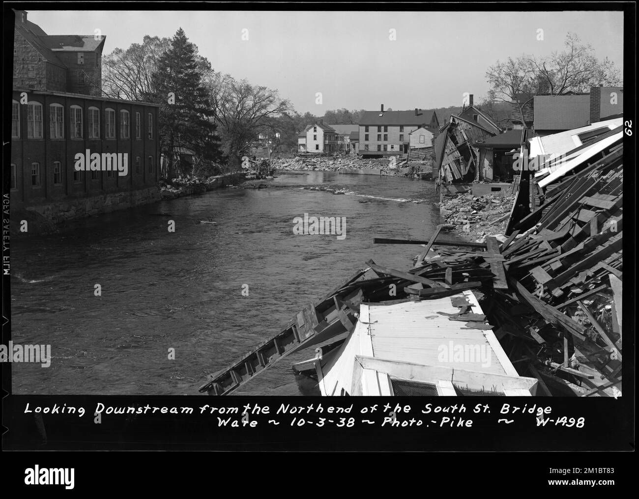 Ware River, looking downstream from the north end of the South Street ...