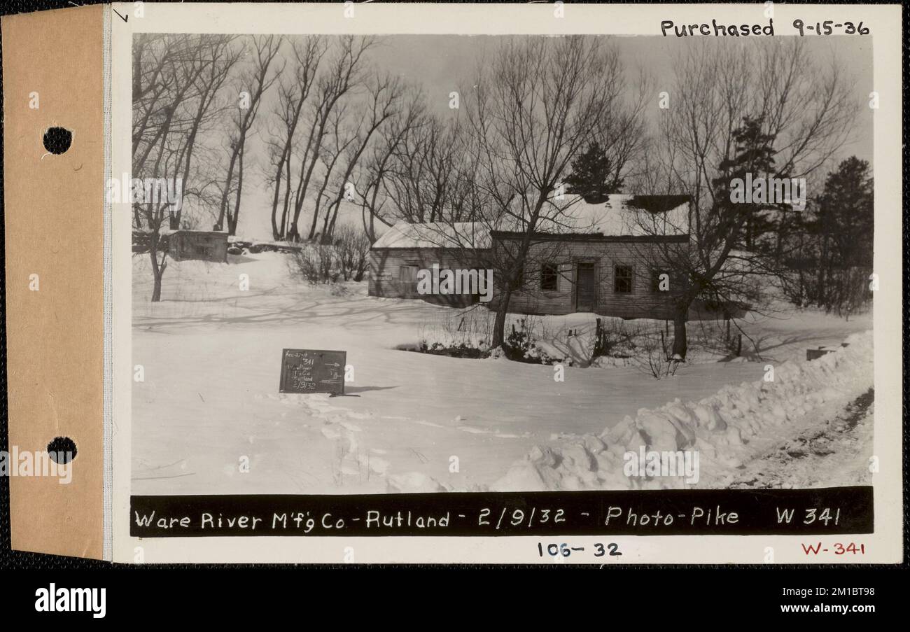 Ware River Manufacturing Co., camp (house), Long Pond, Rutland, Mass ...