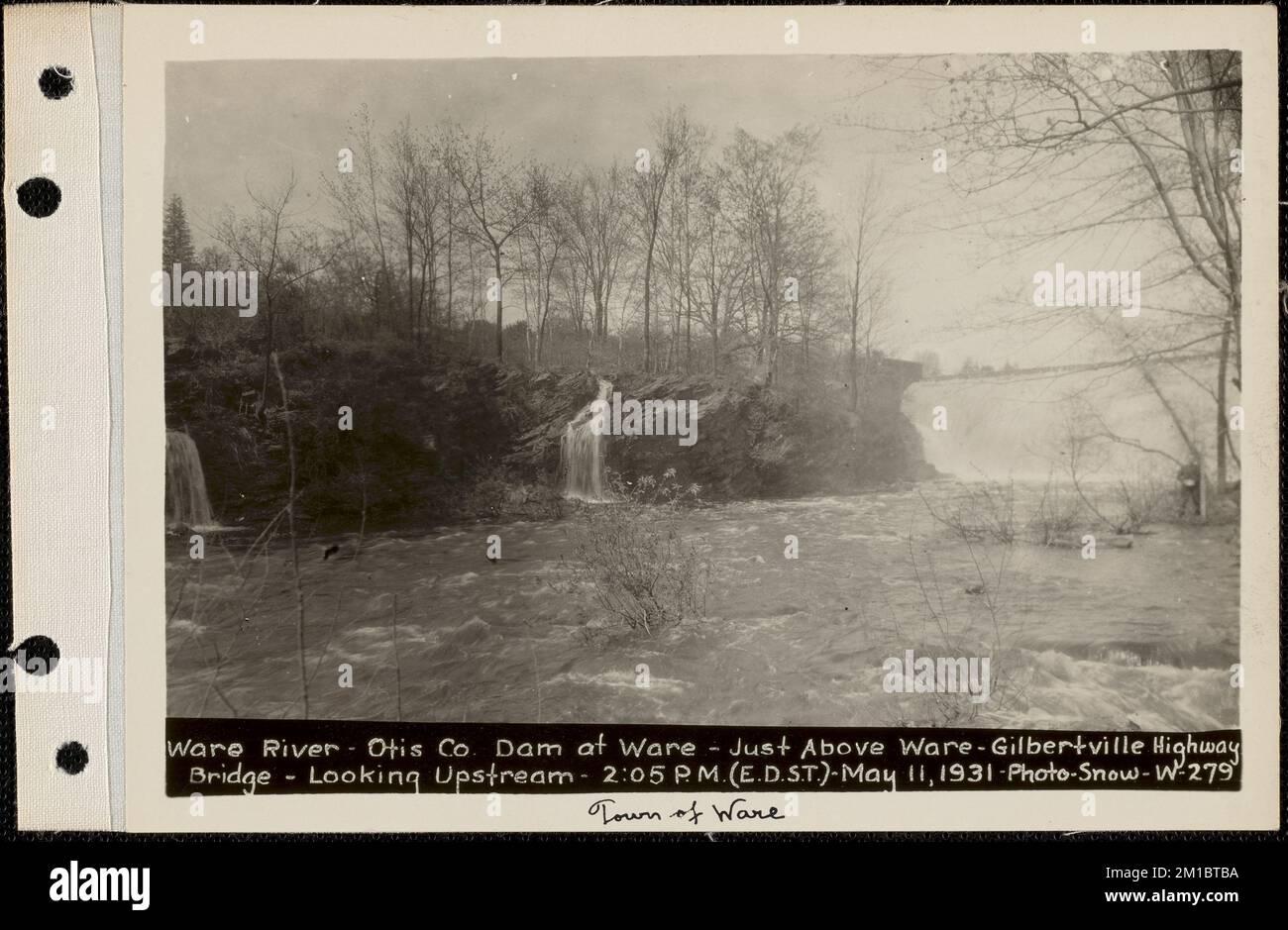 Ware River, Otis Co., dam at Ware, just above Ware-Gilbertville Highway ...