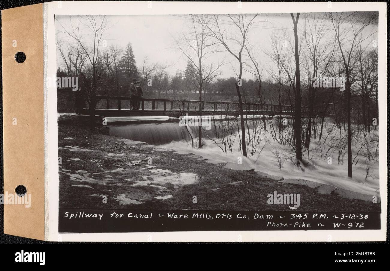 Ware River, spillway for canal, Ware Mills, Otis Co. dam, Ware, Mass ...