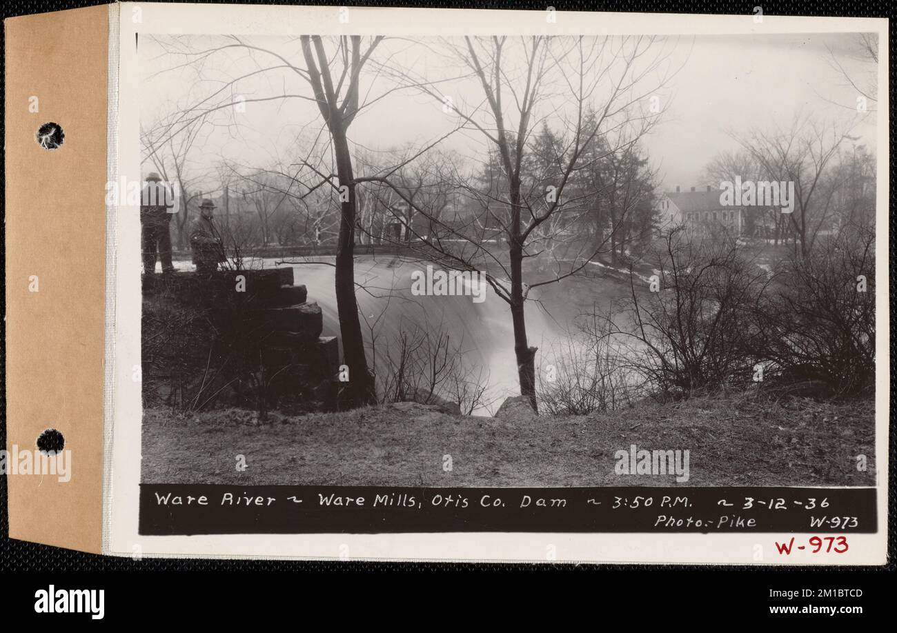 Ware River, Ware Mills, Otis Co. dam, Ware, Mass., 3:50 PM, Mar. 12 ...