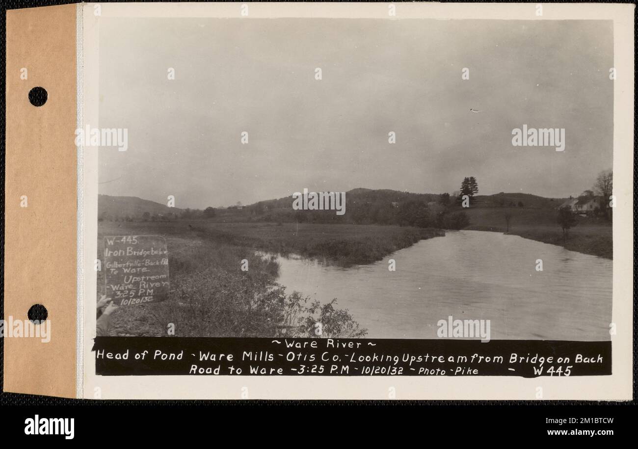 Ware River, Ware Mills, Otis Co., head of pond, looking upstream from ...