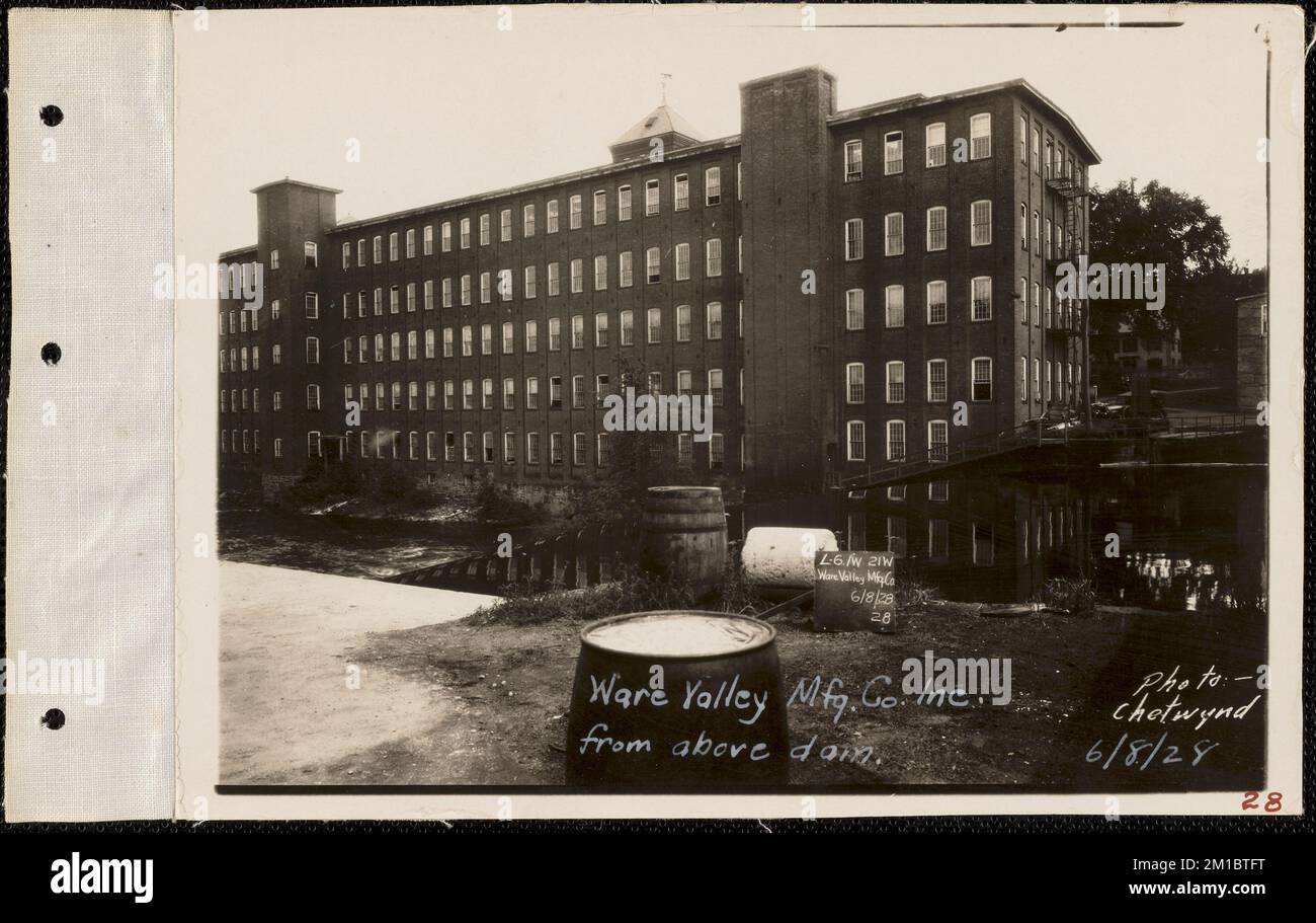 Ware Valley Manufacturing Co. Inc. from above dam, Ware, Mass., Jun. 8 ...