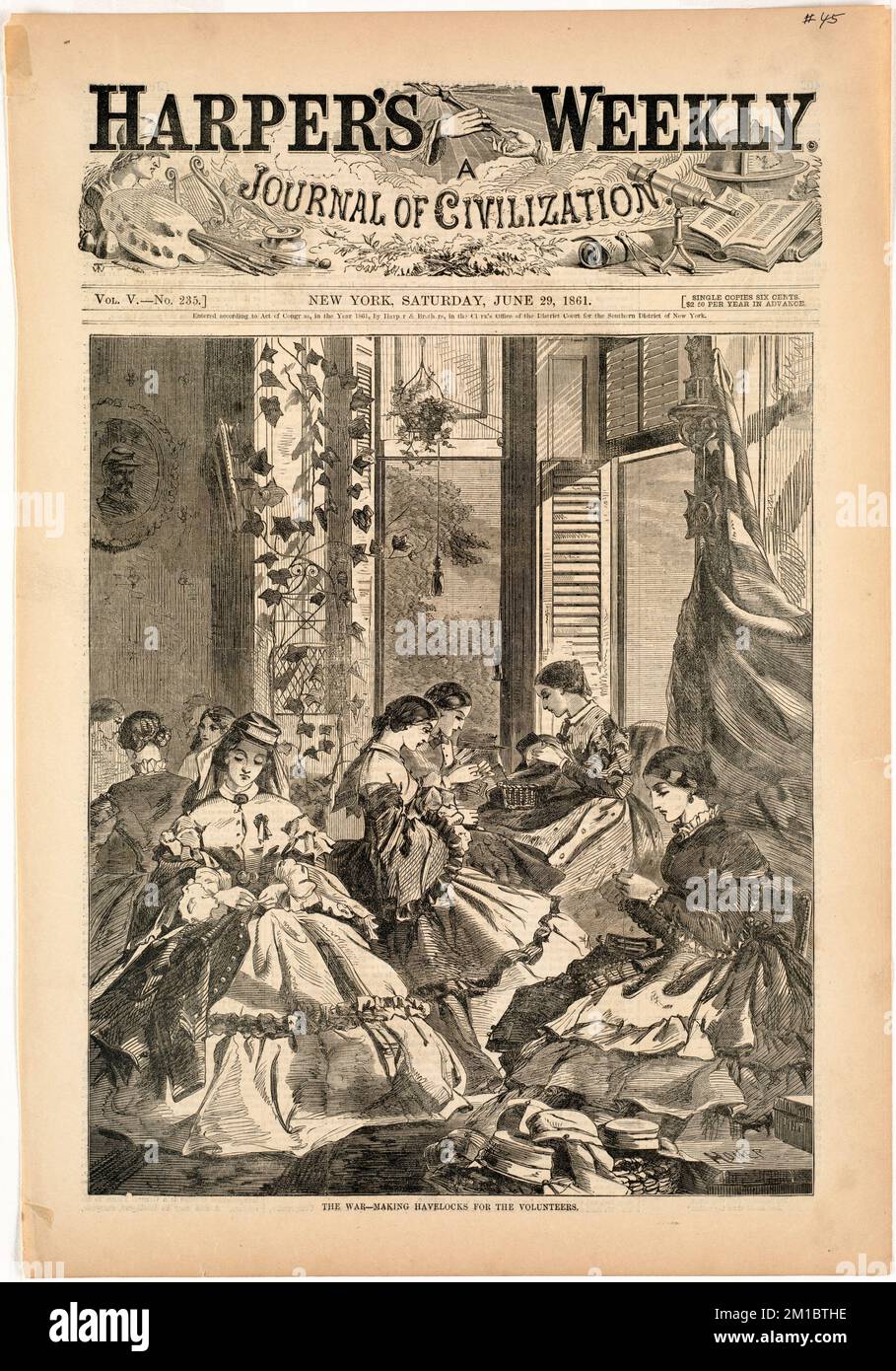 The war--Making havelocks for the volunteers , Sewing, Military ...