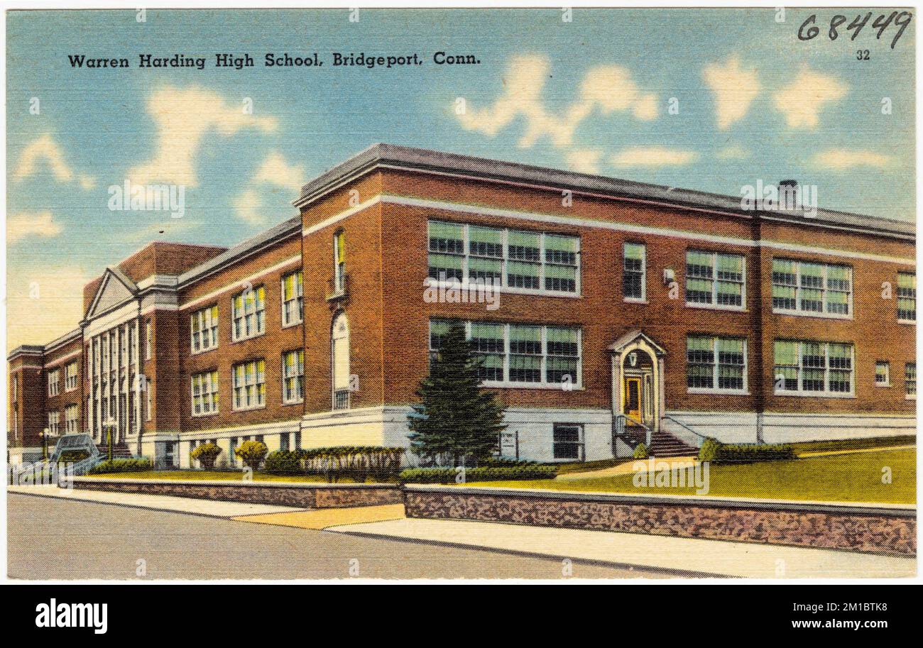 Warren Harding High School, Bridgeport, Conn. , Schools, Tichnor ...