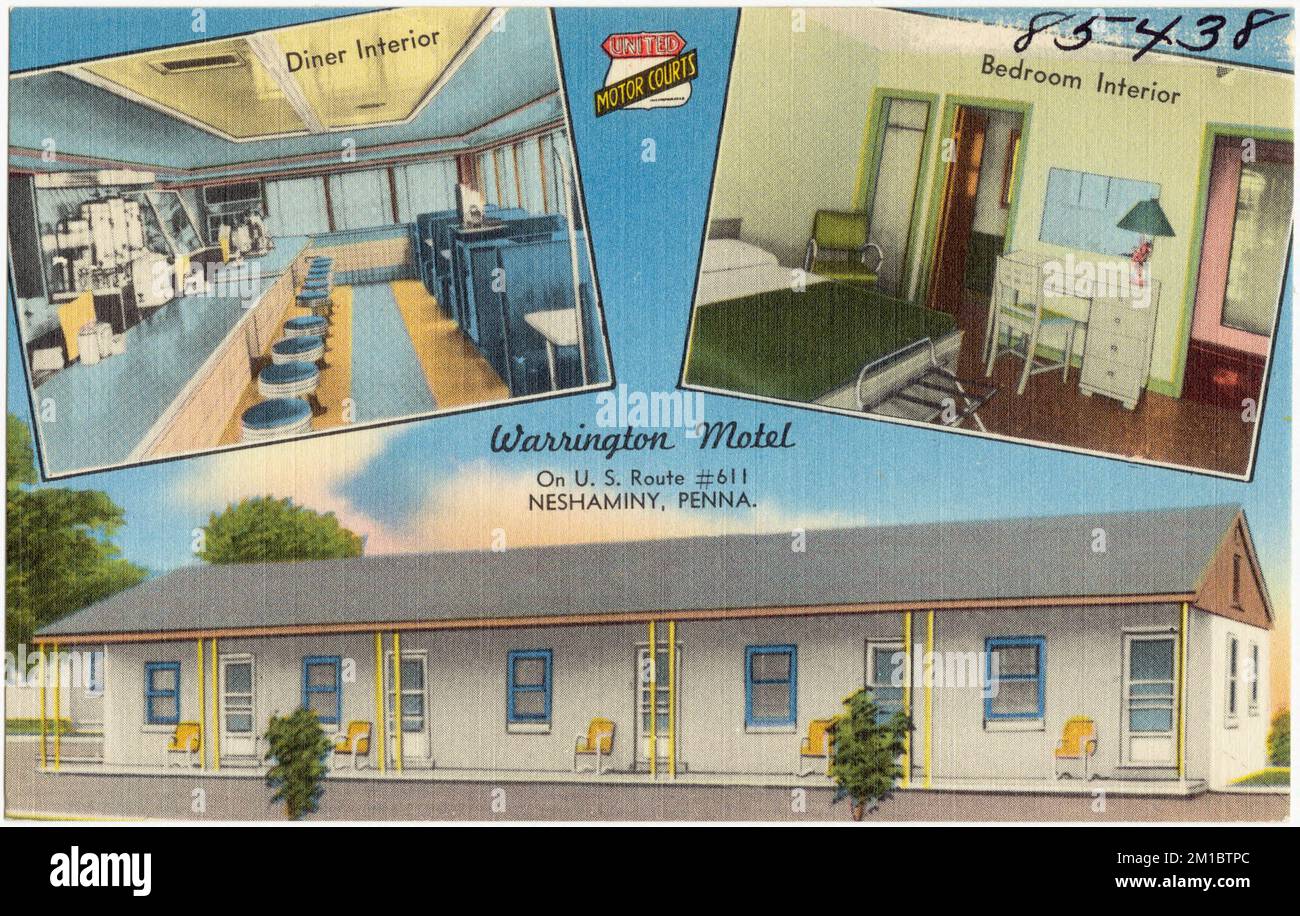 Warrington Motel, on U.S. Route #611, Neshaminy, Penna. , Motels ...