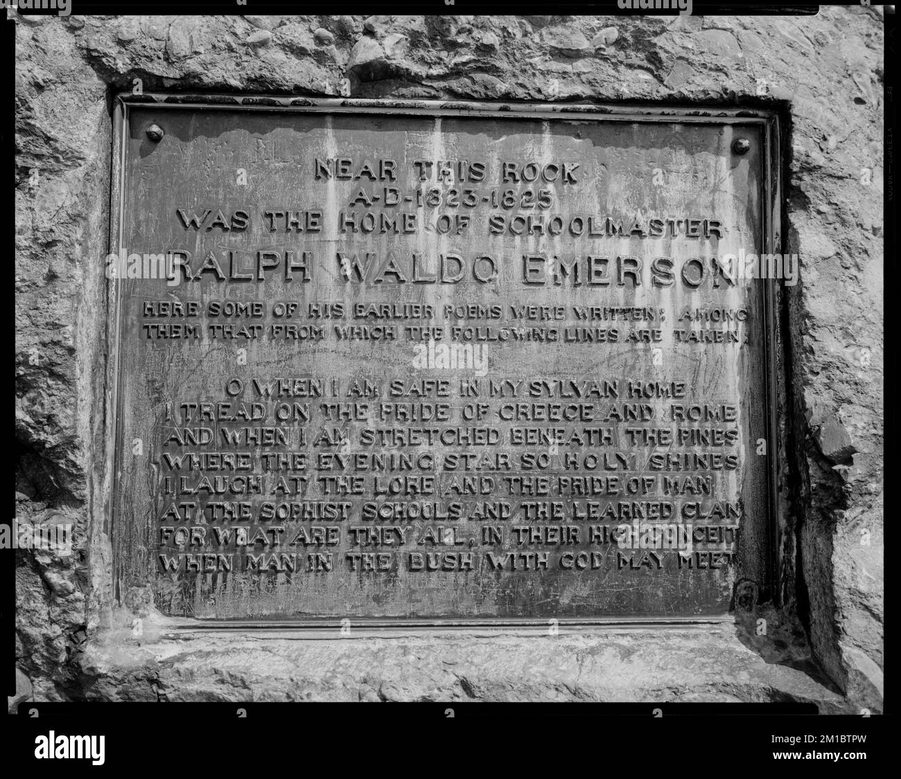 Was the home of schoolmaster Ralph Waldo Emerson 1823-1825 , Plaques ...