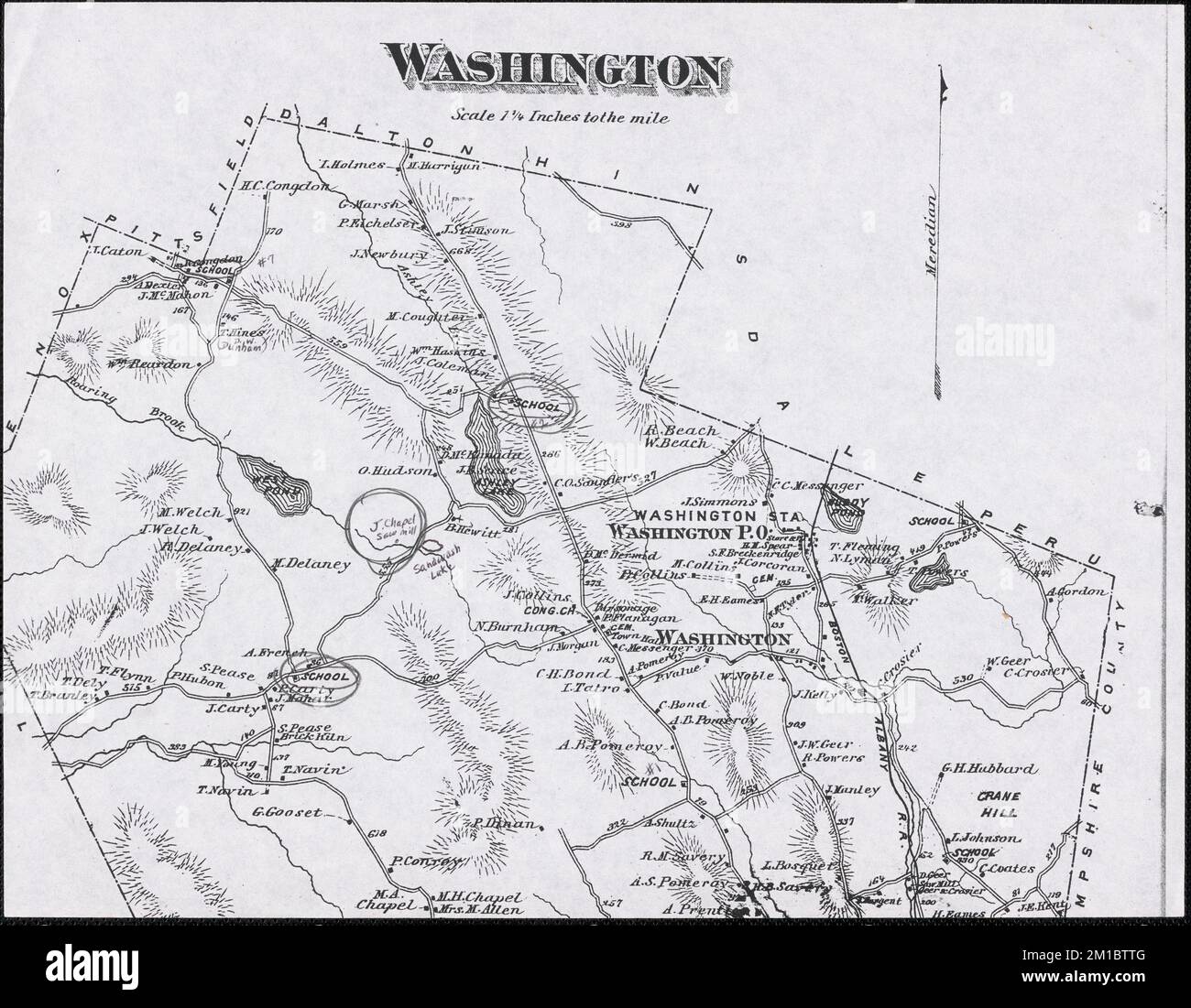 Washington 1876 Map, section , Sawmills. Messenger Collection Stock ...