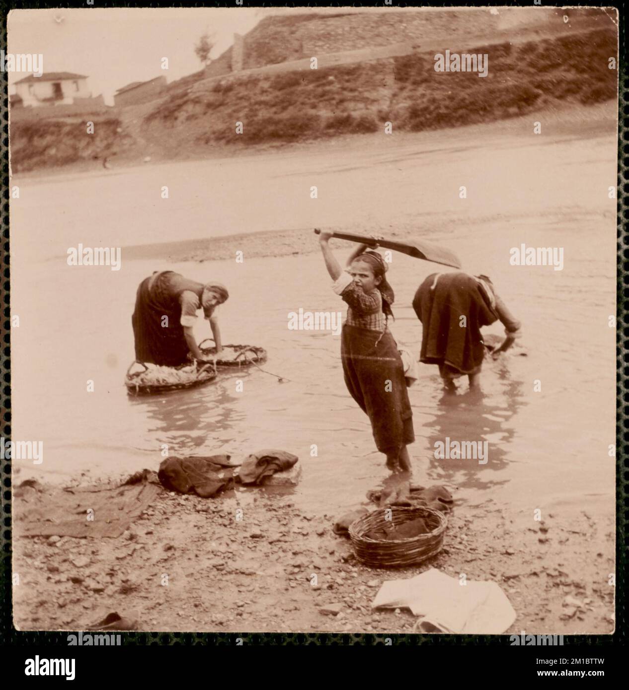 Washing in Greece , Laundry. Nicholas Catsimpoolas Collection Stock ...
