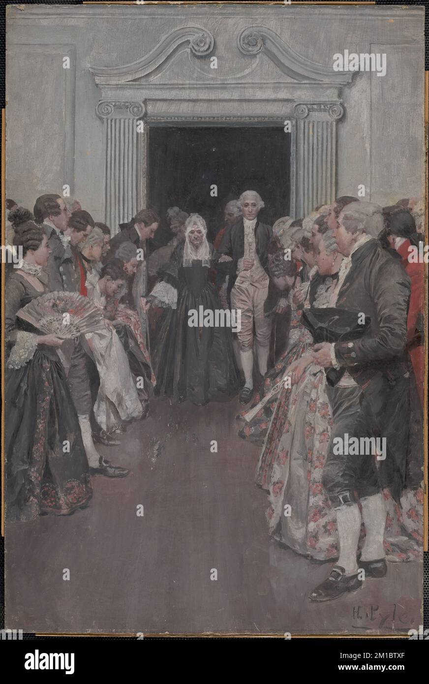Washington bringing his mother into the ballroom, Fredericksburg ...