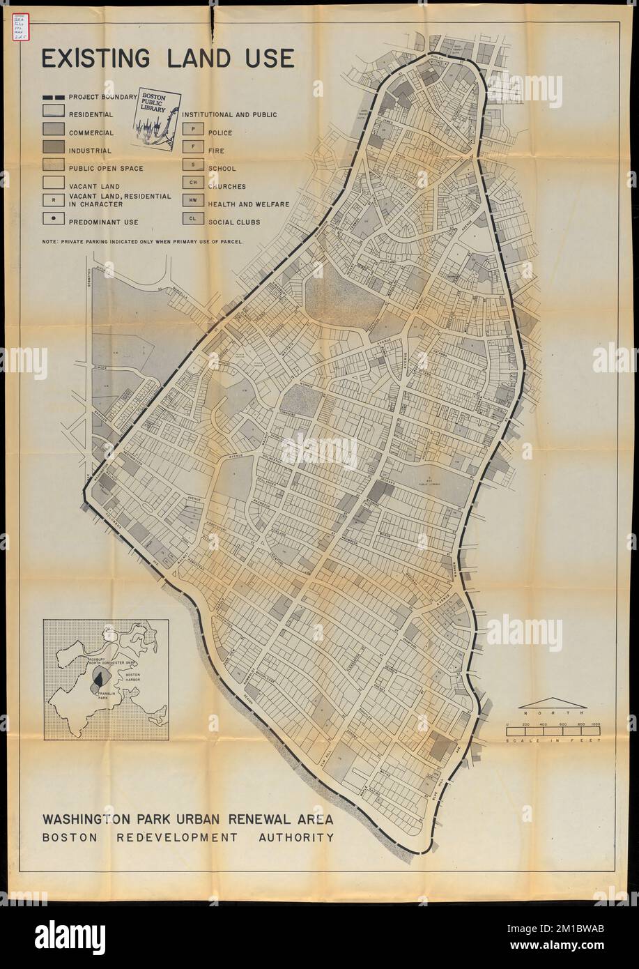 Washington Park urban renewal area : existing land use , Roxbury Boston ...