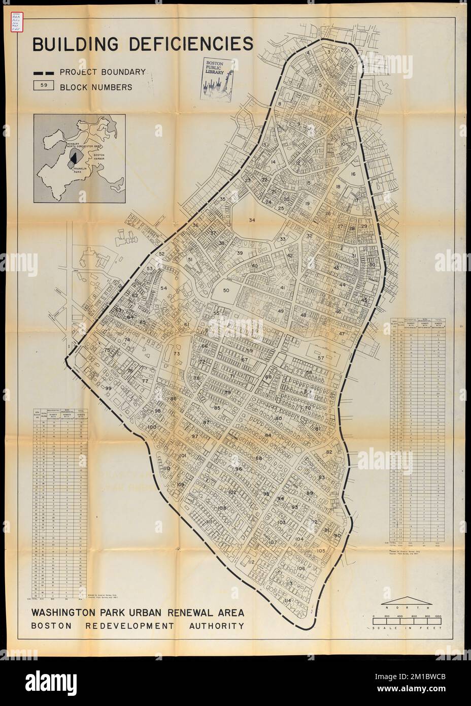 Washington Park urban renewal area : building deficiencies , Roxbury ...
