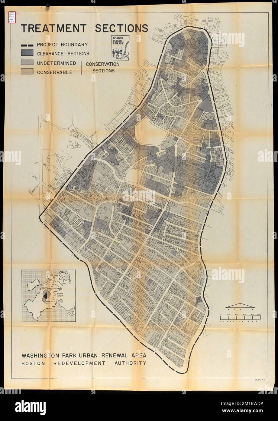 Washington Park urban renewal area : treatment sections , Roxbury ...