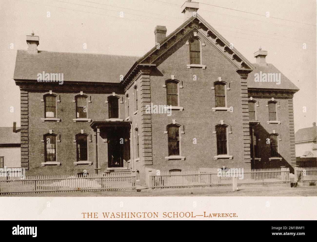 The Washington School, Lawrence , Schools, Art Work of Lawrence and ...