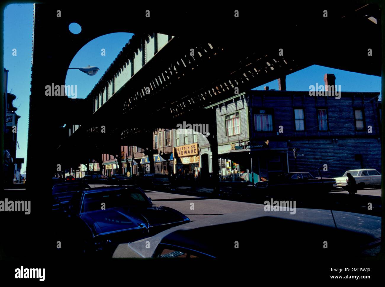 Washington St. south from Egleston Square , Mass transit, Elevated ...