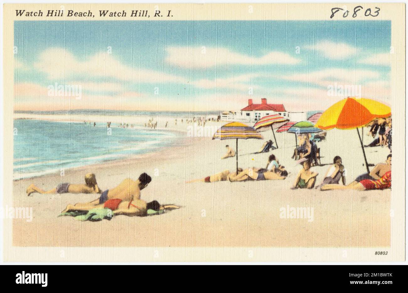 Watch Hill Beach, Watch Hill, R.I. , Beaches, Tichnor Brothers ...