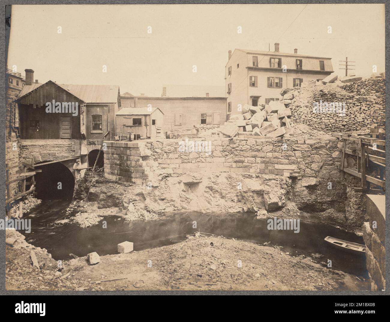 Water emerging from under building , Waterways, Construction Edgar ...