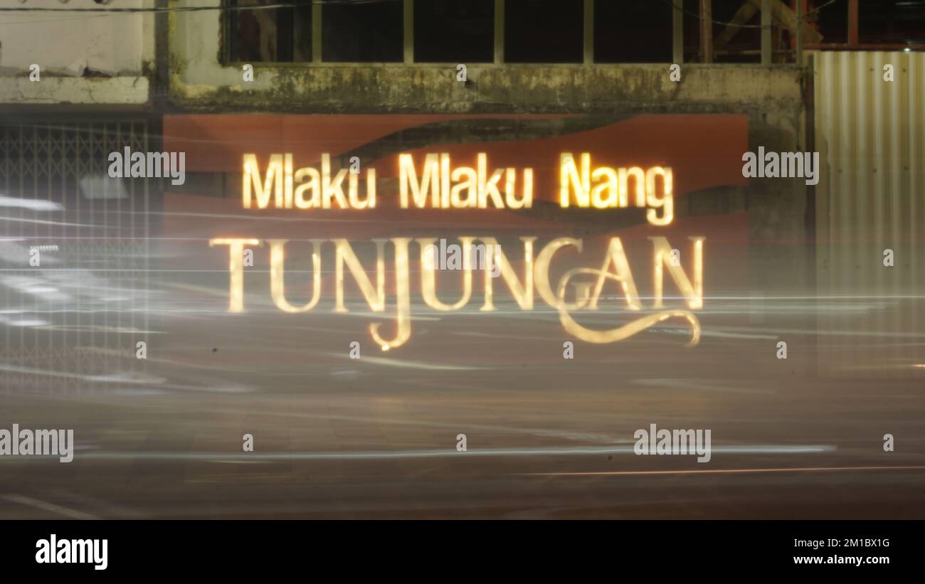 Tunjungan Street is the downtown district in Surabaya. People spend the ...