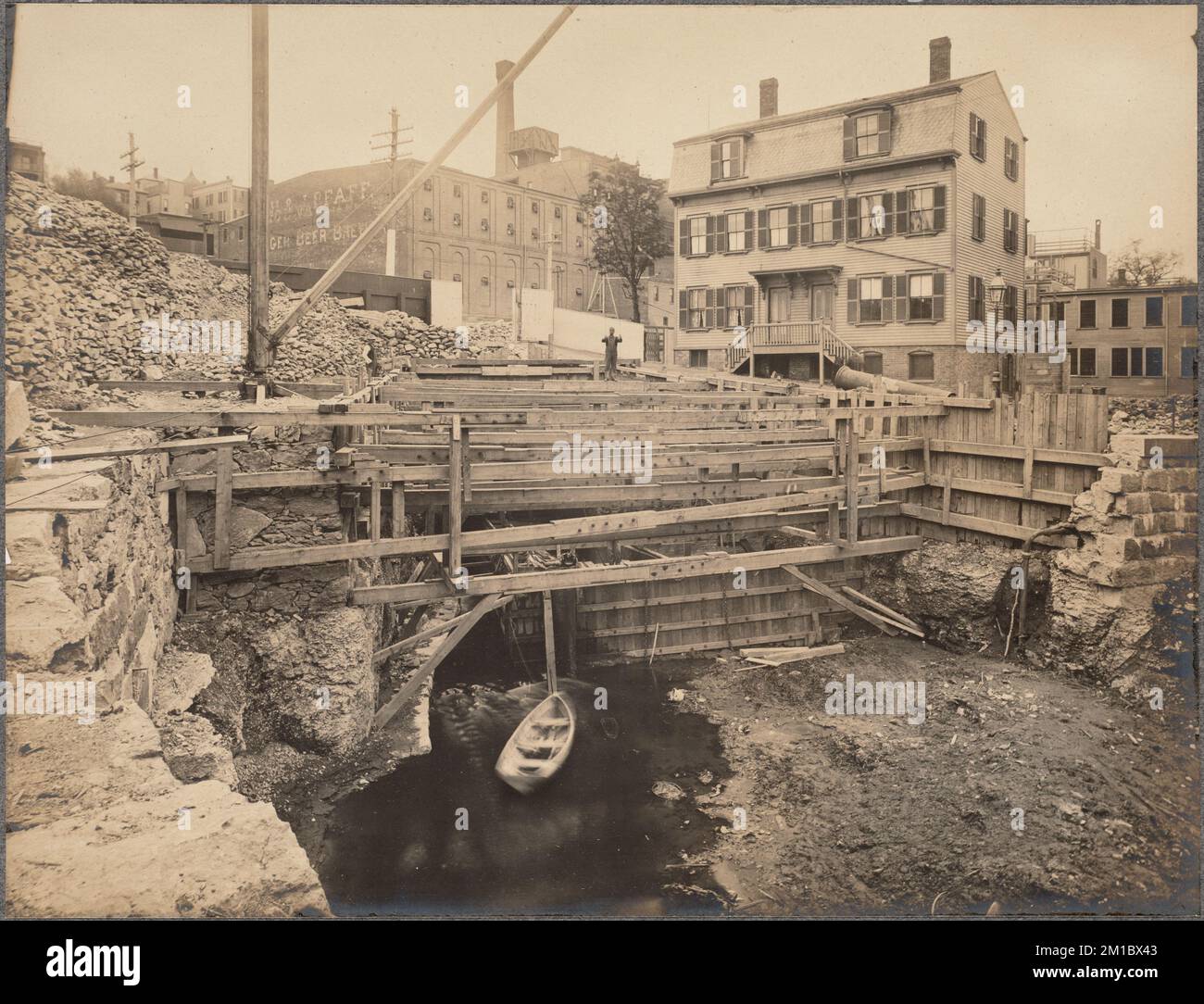 Water passing under construction , Waterways, Construction Edgar Sutton ...