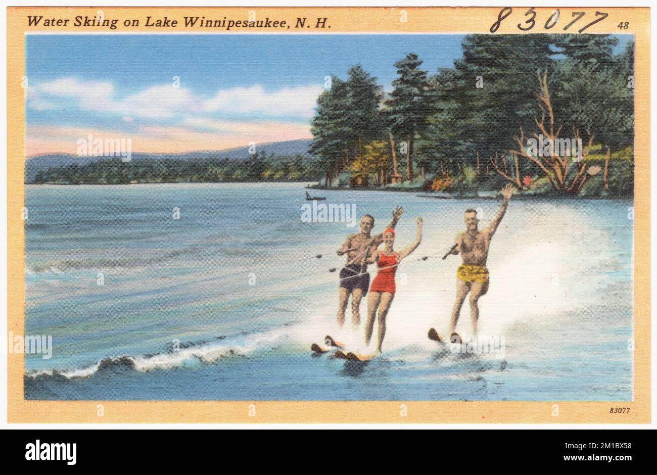 Water Skiing on Lake Winnipesaukee, N.H. , Lakes & ponds, Tichnor ...