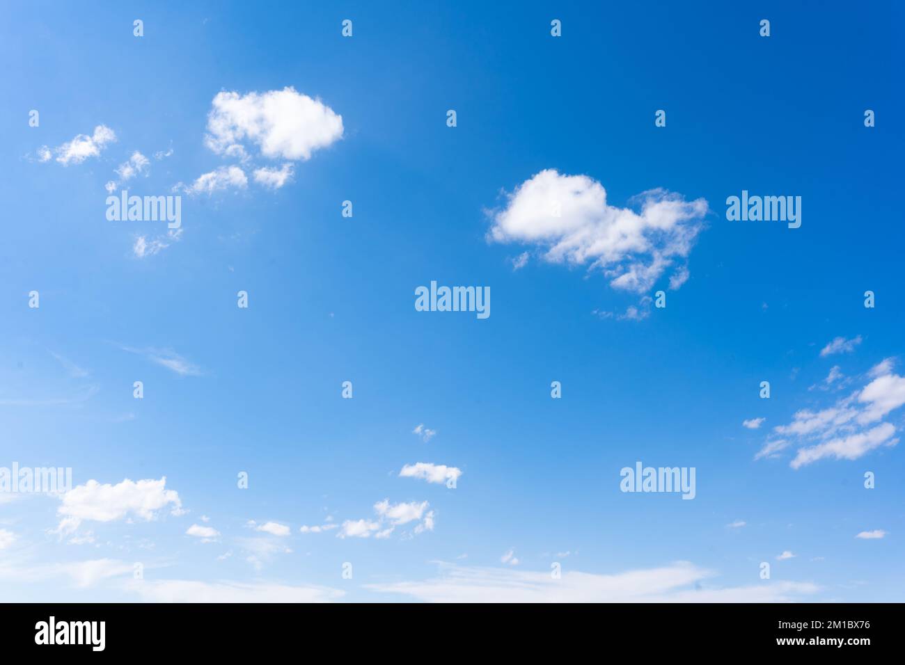 A beautiful view of cloudscape with a blue sky on a sunny day Stock ...