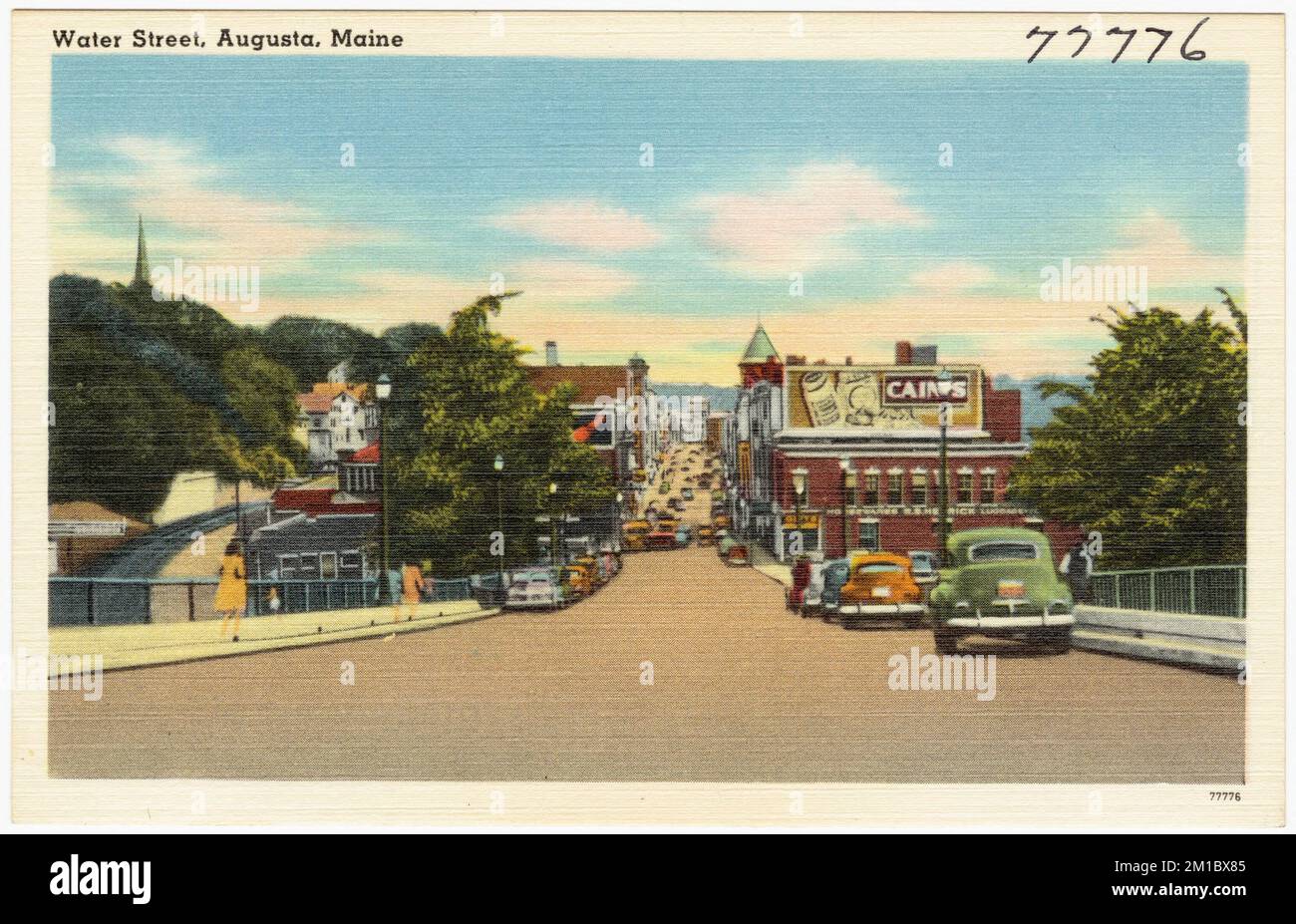 Water Street, Augusta, Maine , Cities & towns, Tichnor Brothers ...