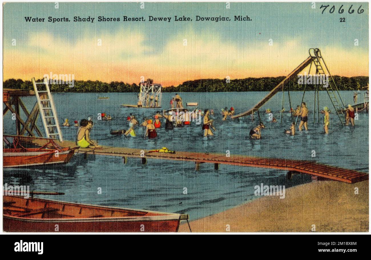 Water sports, Shady Shores Resort, Dewey Lake, Dowagiac, Mich. , Lakes ...