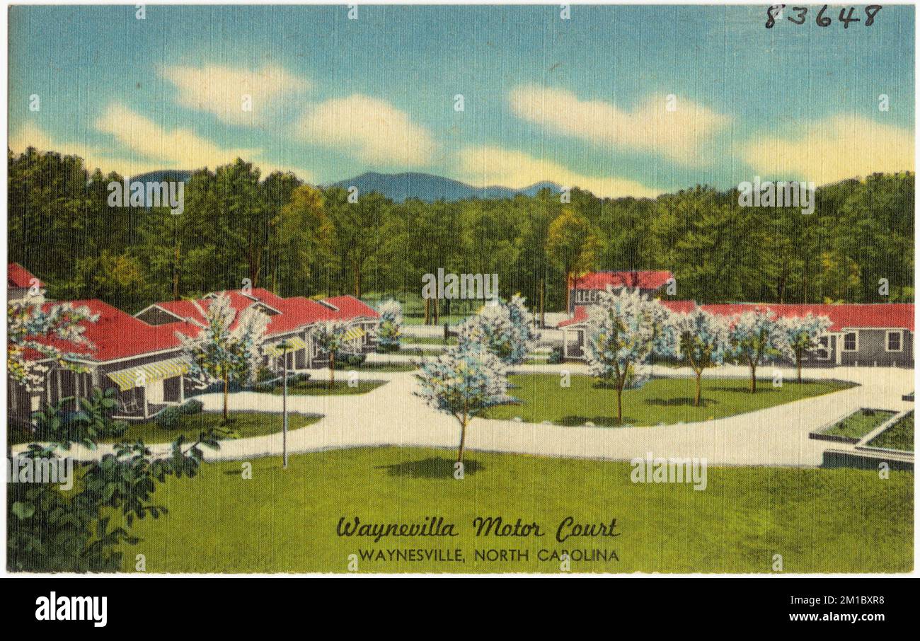 Waynevilla Motor Court, Waynesville, North Carolina , Motels, Tichnor ...