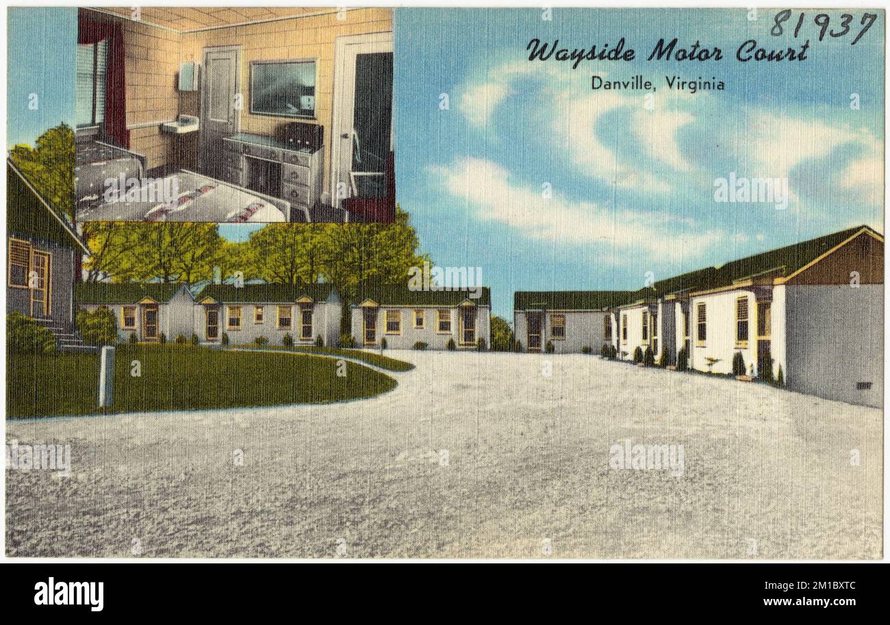 Wayside Motor Court, Danville, Virginia , Motels, Tichnor Brothers ...