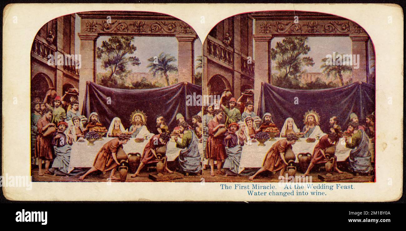 The wedding at Cana , Biblical events, Jesus Christ Stock Photo - Alamy