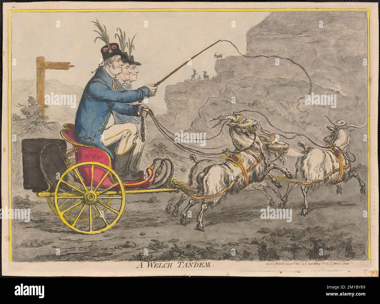 A Welch Tandem , Goats, Politicians, Carriages & coaches, Animal teams ...