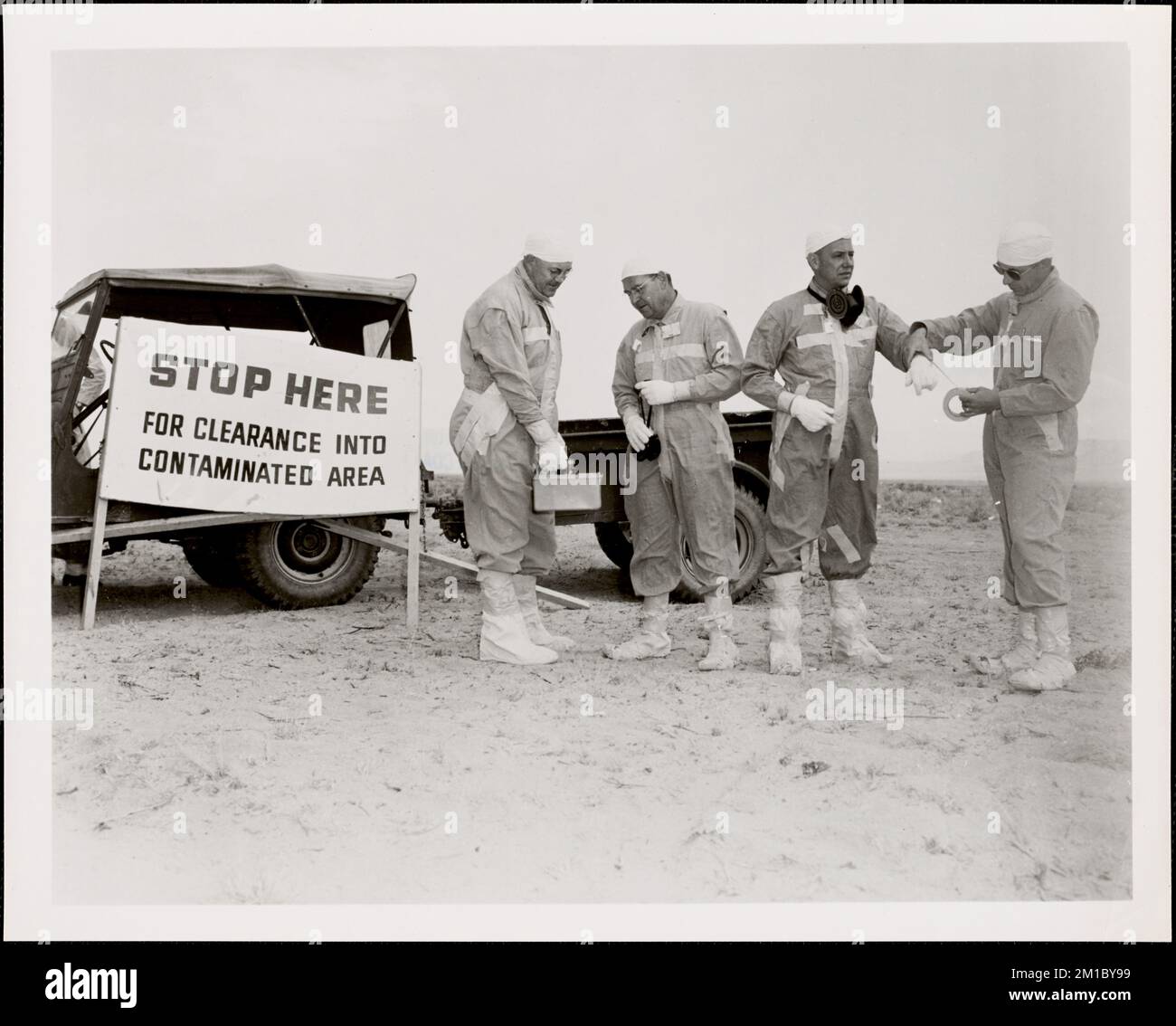 Welfare photos of Operation Cue Atomic Explosion , Protective clothing ...