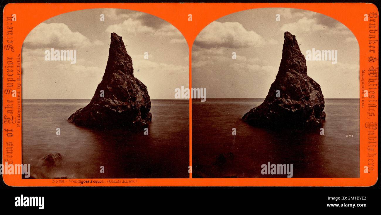 Wendigoes Pequok, (Giant Arrow) , Lakes & ponds, Rock formations Stock ...