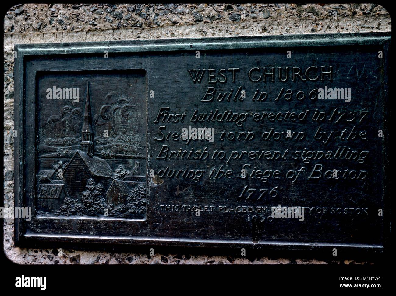 West Church, library tablet , Historical markers, Plaques, Churches ...