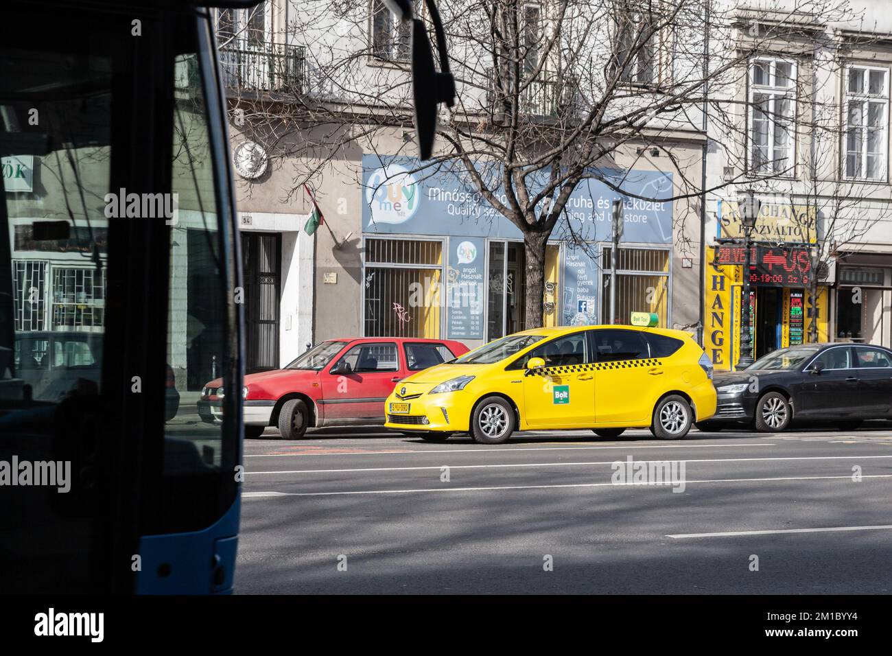 Picture of a taxi with the logo of Bolt Ride in Budapest, hungary. Bolt ...