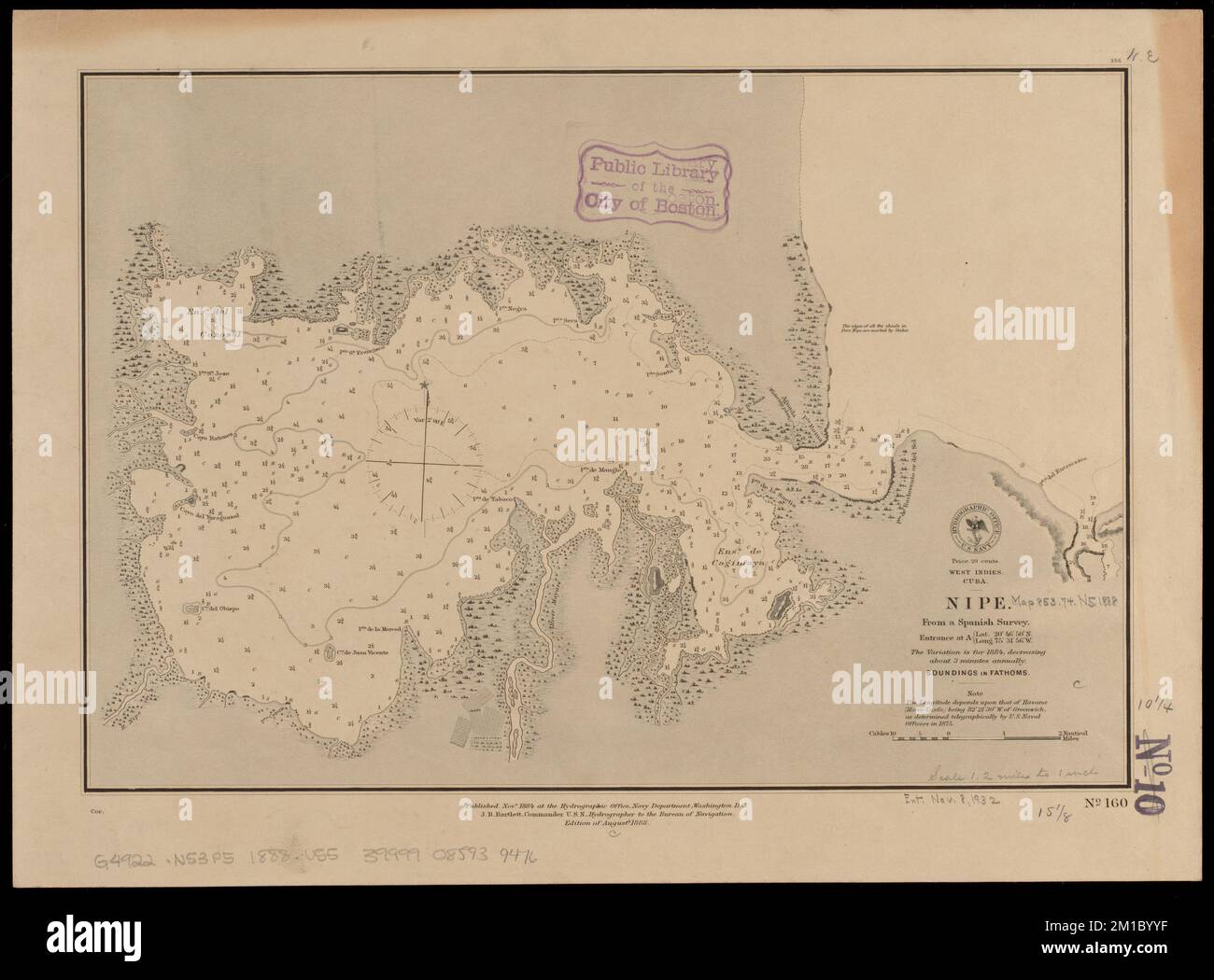 West Indies, Cuba, Nipe : from a Spanish survey , Nautical charts, Cuba ...