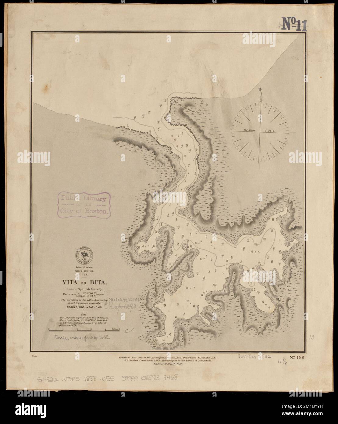 West Indies, Cuba, Vita or Bita : from a Spanish survey , Nautical ...