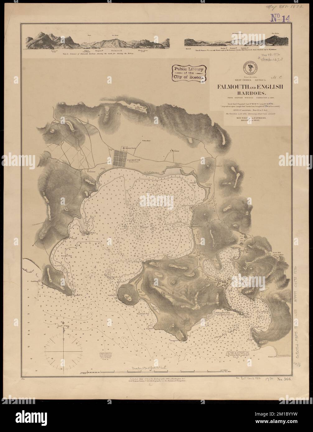 Map of english harbour antigua hi-res stock photography and images - Alamy