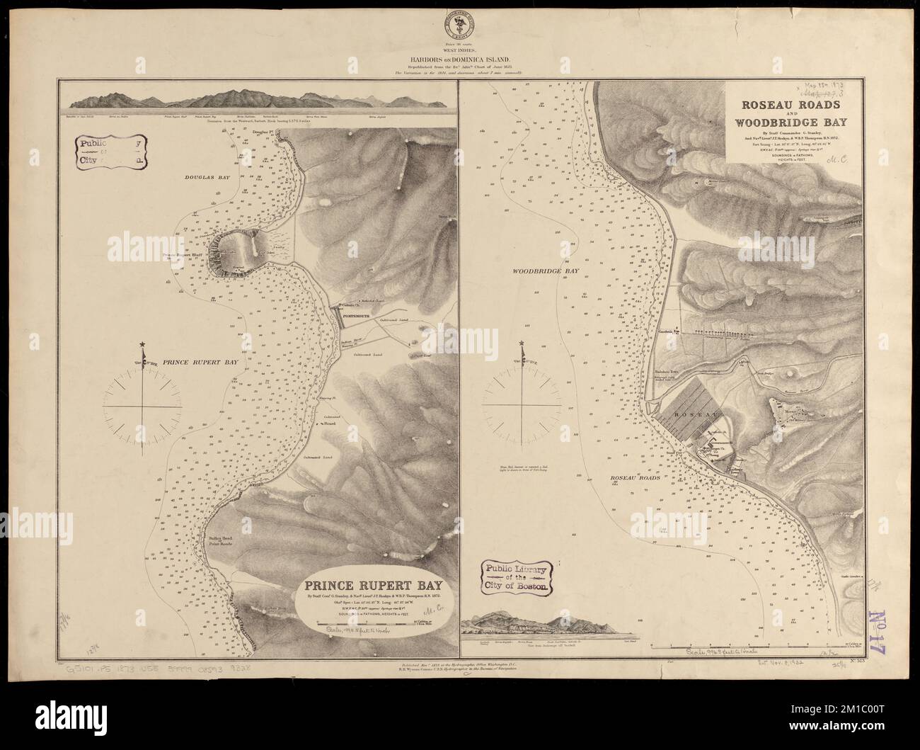 West Indies, harbors on Dominica Island : republished from the Brt ...