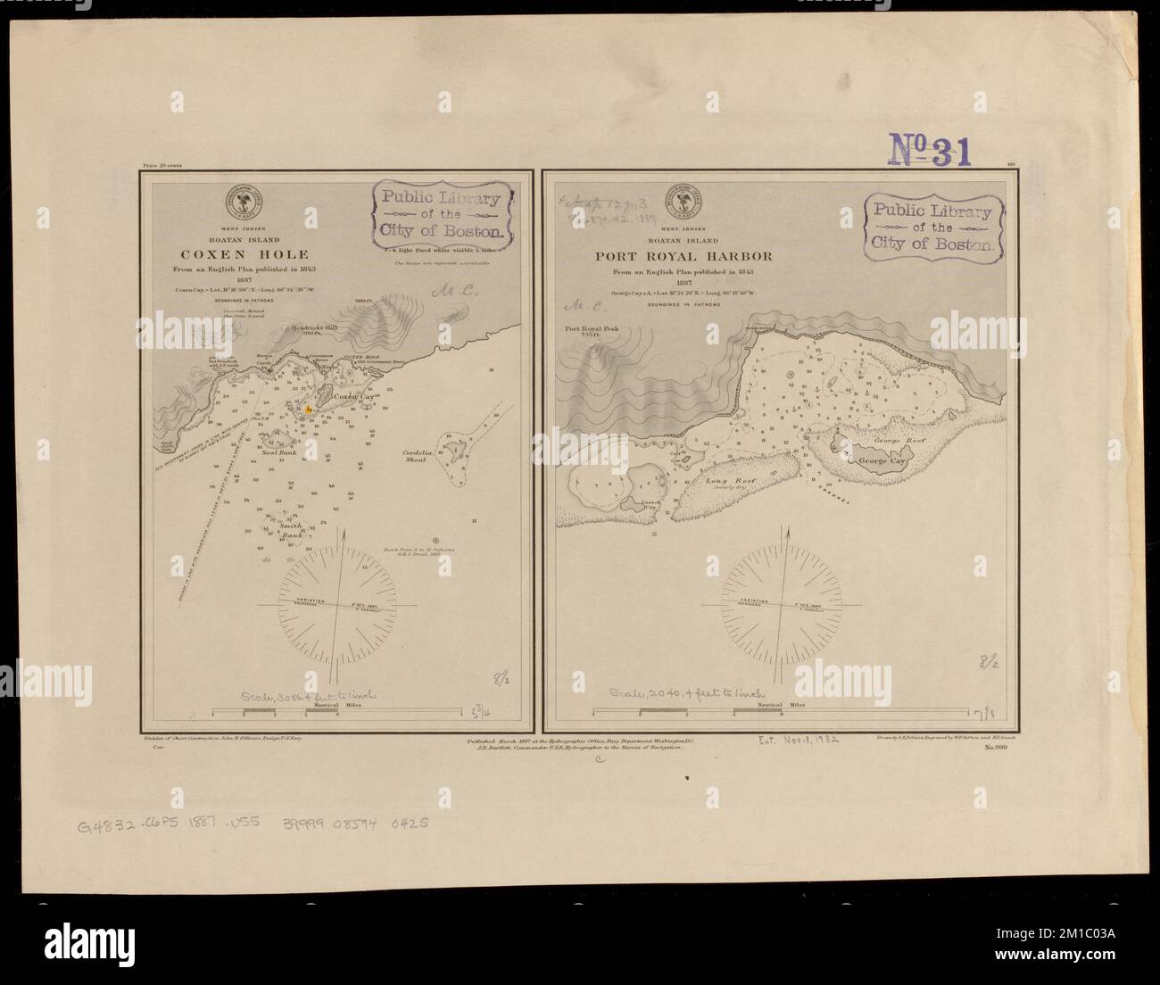 West Indies, Roatan Island, Coxen Hole : from an English plan published ...
