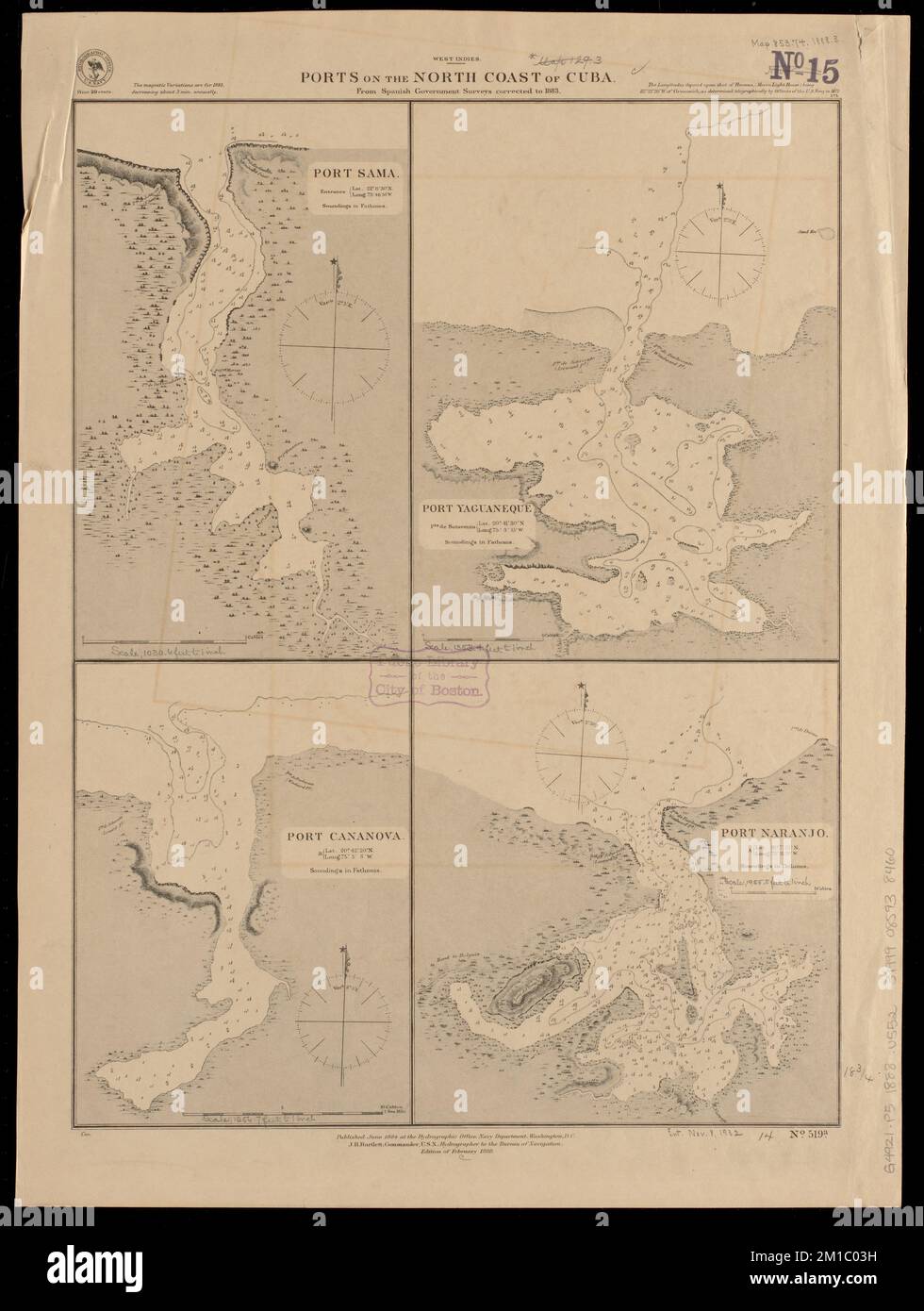 West Indies, ports on the north coast of Cuba : from Spanish government ...