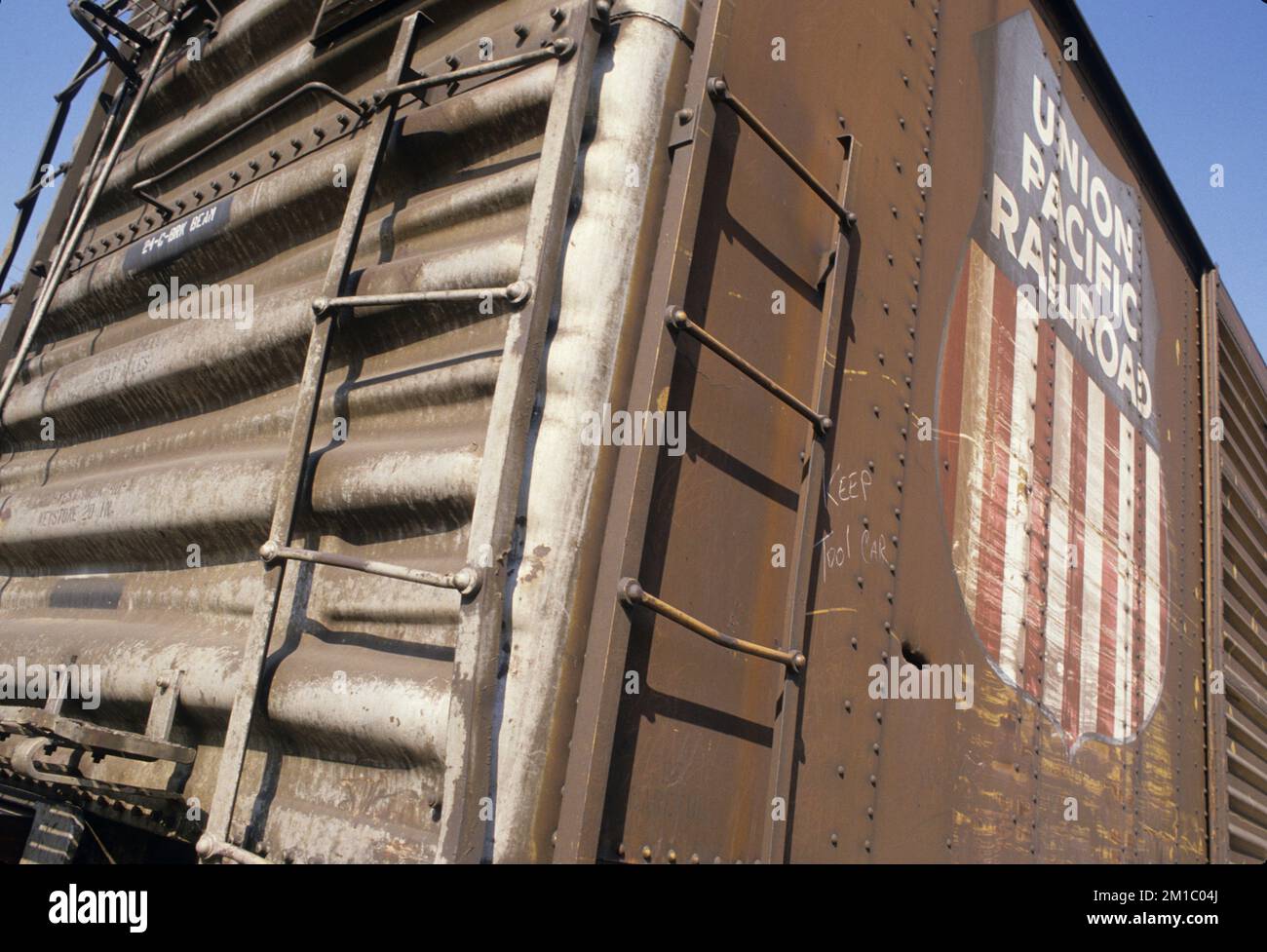 Union Pacific name on the side of a railway wagon container,Union ...
