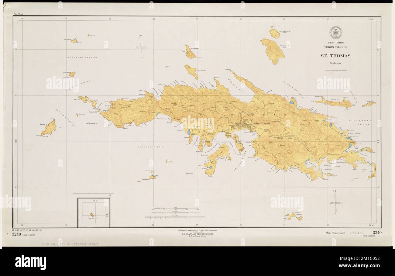 West Indies, Virgin Islands, St. Thomas , Saint Thomas V.I., Maps ...