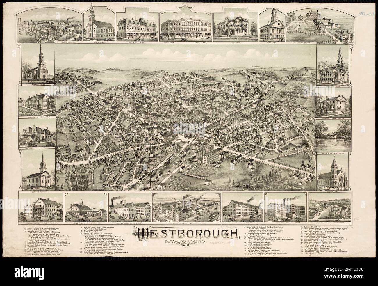 Westborough, Massachusetts, 1888 , Westborough Mass., Aerial views ...