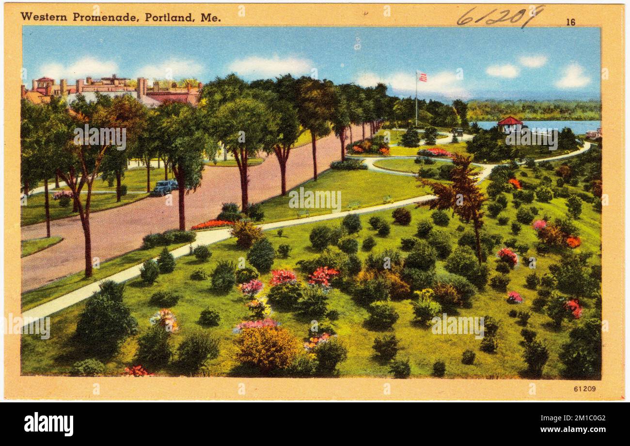 Western Promenade, Portland, Me. , Parks, Tichnor Brothers Collection ...