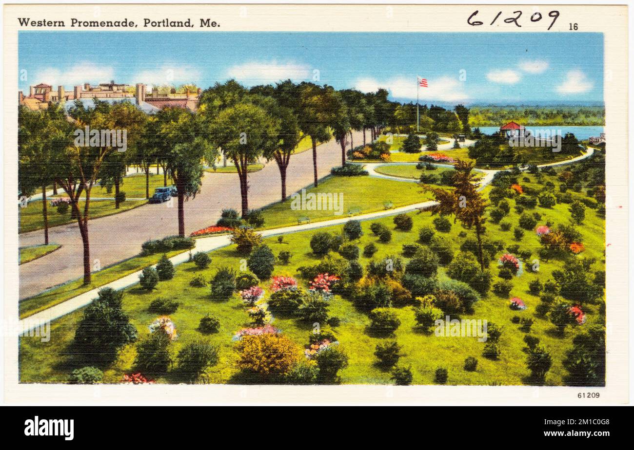 Western Promenade, Portland, Me. , Parks, Tichnor Brothers Collection ...