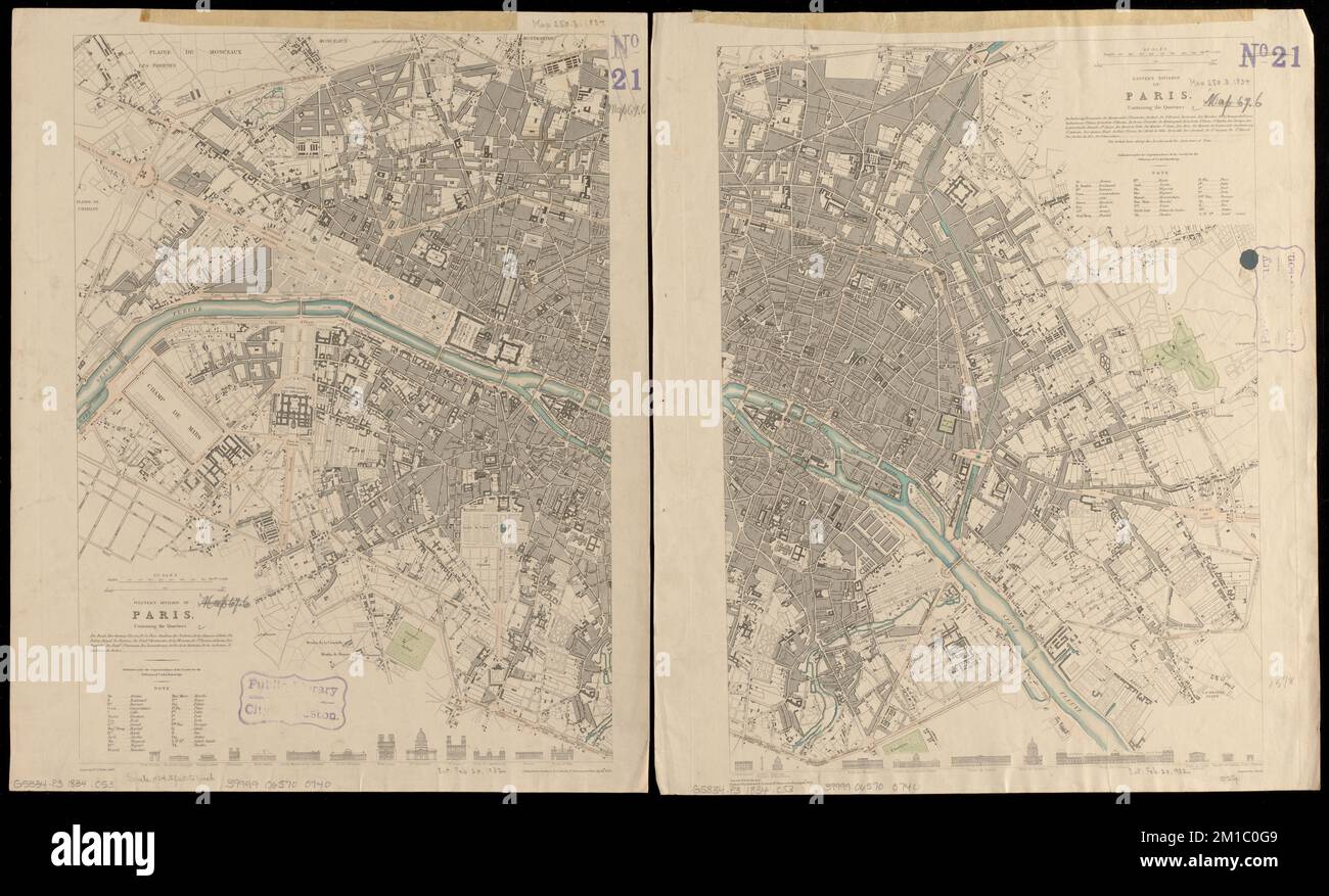 Western division of Paris, containing the quartiers; Eastern division ...