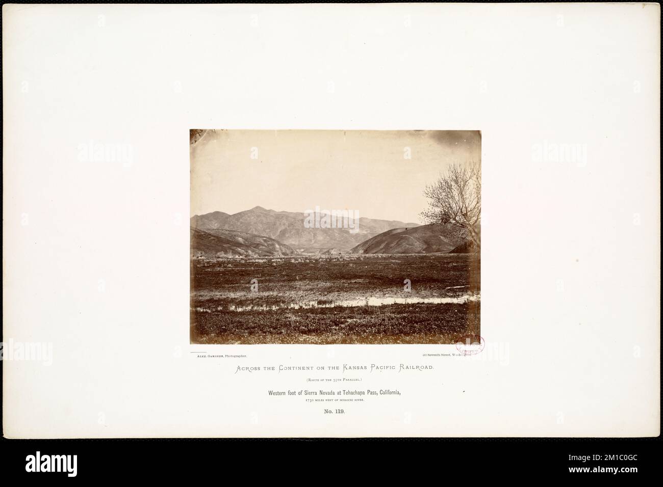 Western foot of Sierra Nevada at Tehachapa Pass, California, 1,730 ...