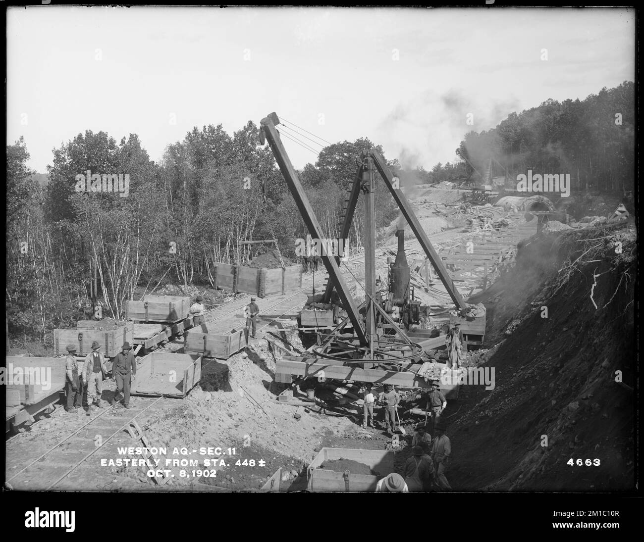 Weston Aqueduct, Section 11, easterly from station 448±, Wayland, Mass ...